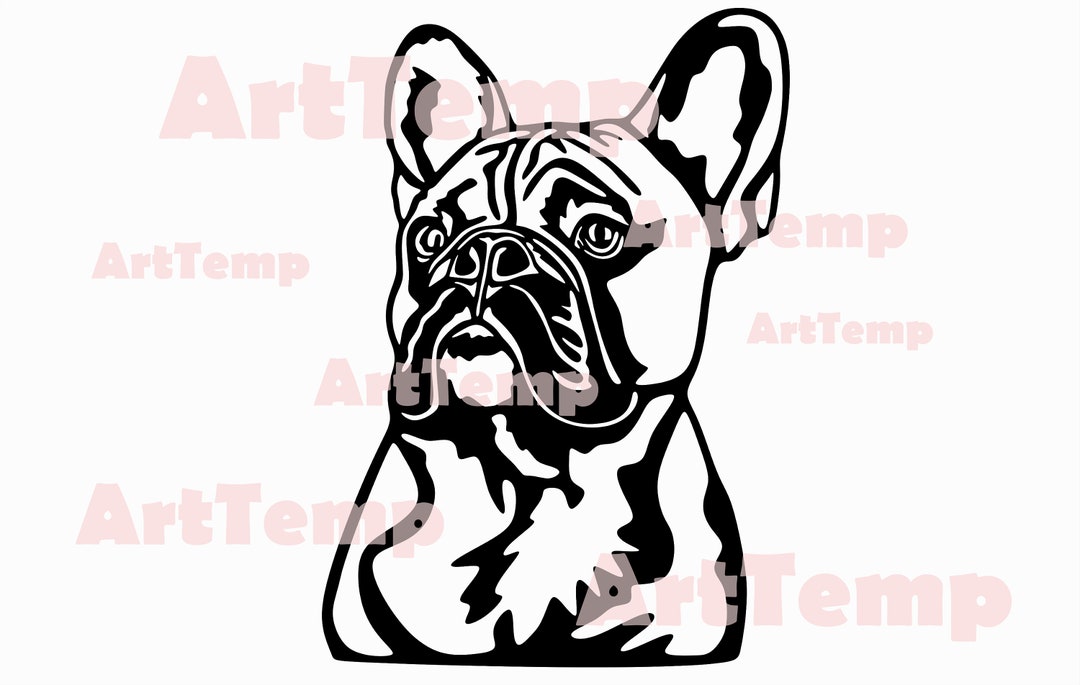 French Bulldog SVG, Dog Dxf Cut File, Pet for Cricut, Dxf for Laser Cnc ...