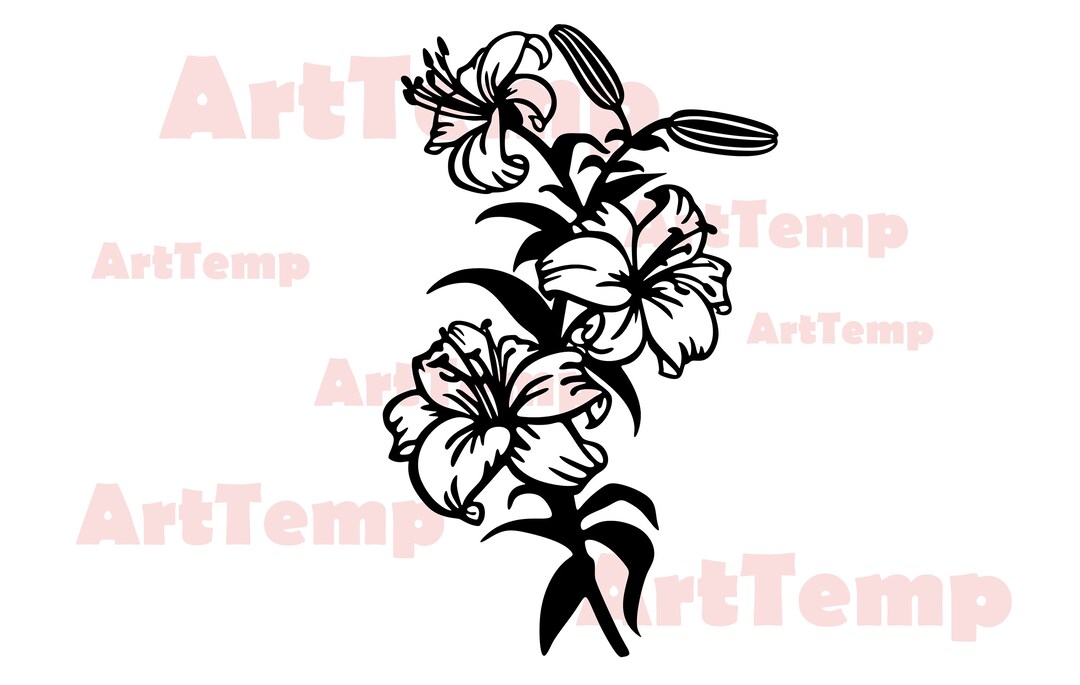 Flower Svg, Lily Svg for Cricut, Papercut Template, Floral Clipart ...