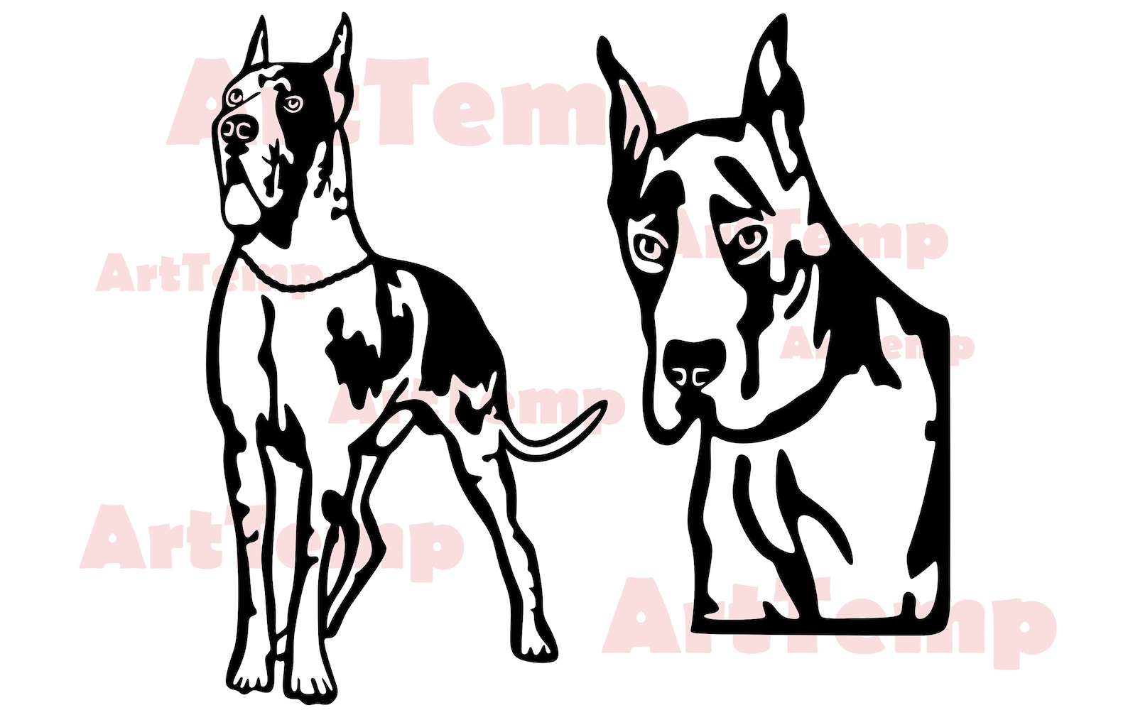 Great Dane SVG Dog Dxf Cut File Pet Svg for Cricut Dxf for - Etsy