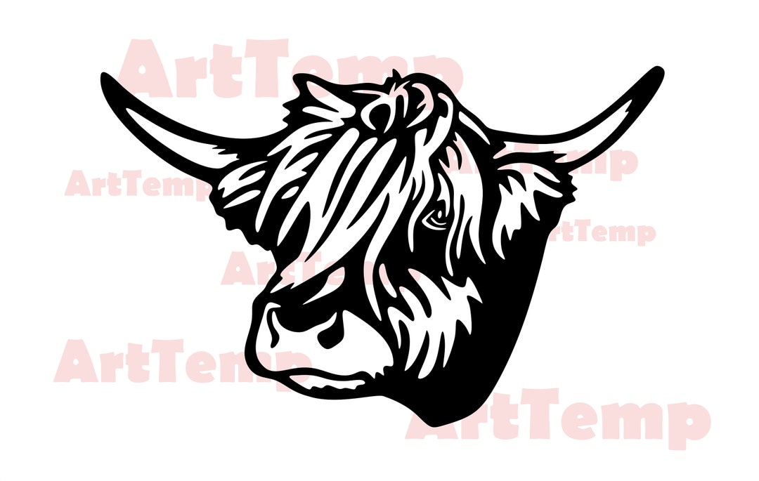 Bull Svg, Highland Cow SVG, Western Svg Files,cut Files, Bull Clipart ...