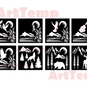 Wildlife Scene SVG Bundle: Animals Cut Files (digital Download) - Etsy ...