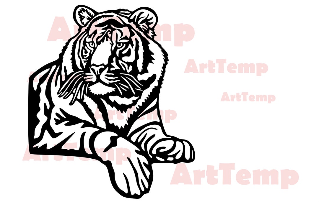 Tiger Wildlife SVG DXF: Laser Cut File, CNC Plasma, Papercut (digital ...