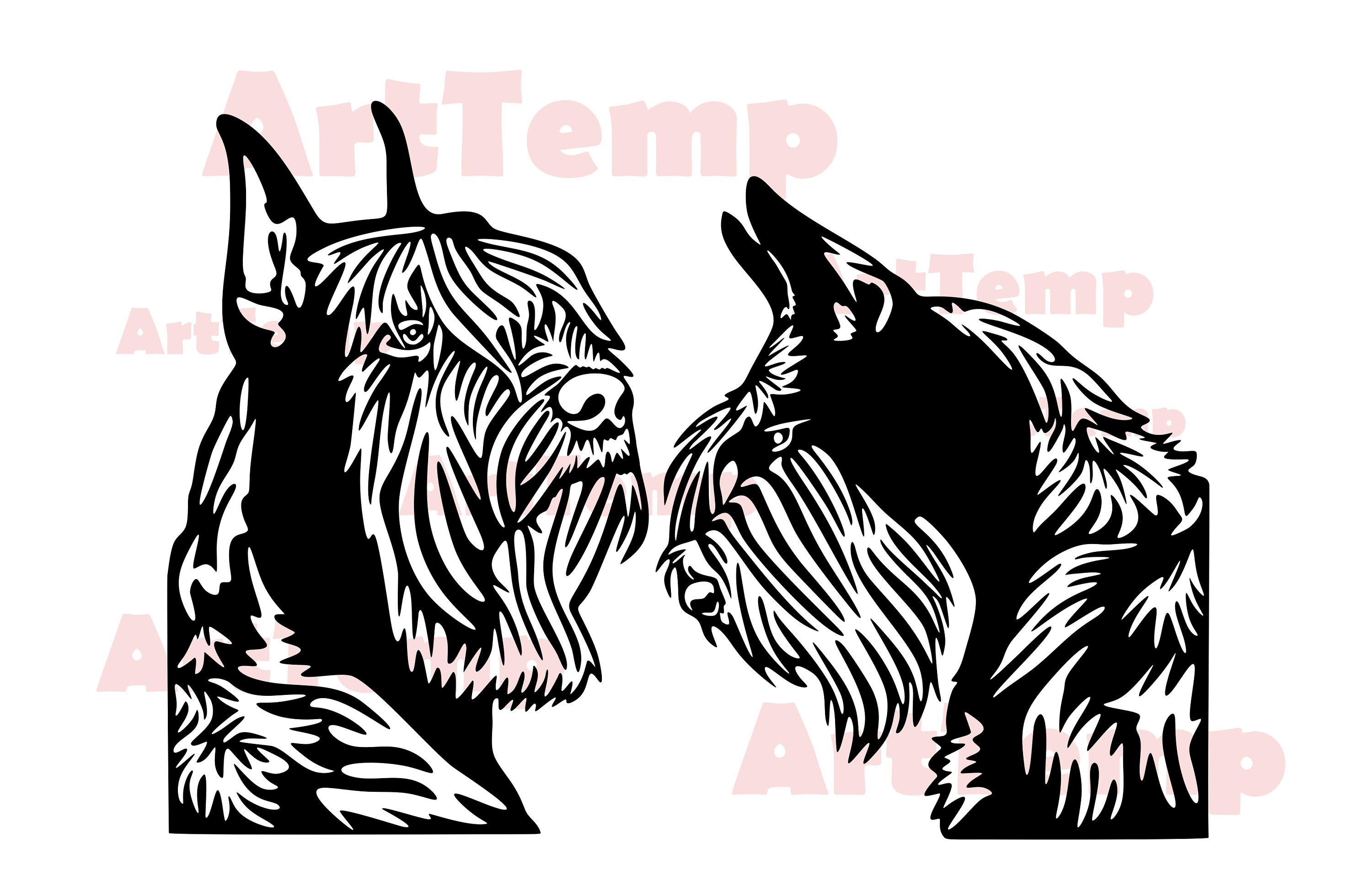 Giant Schnauzer SVG Dog Dxf Cut File Pet Svg for Cricut Dxf | Etsy