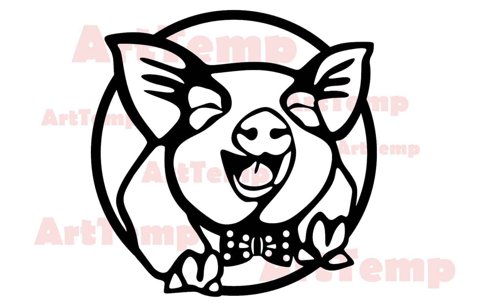 PIG DXF, Pig Head Svg, Farm Animal Svg, Silhouettes Dxf File, Cricut ...