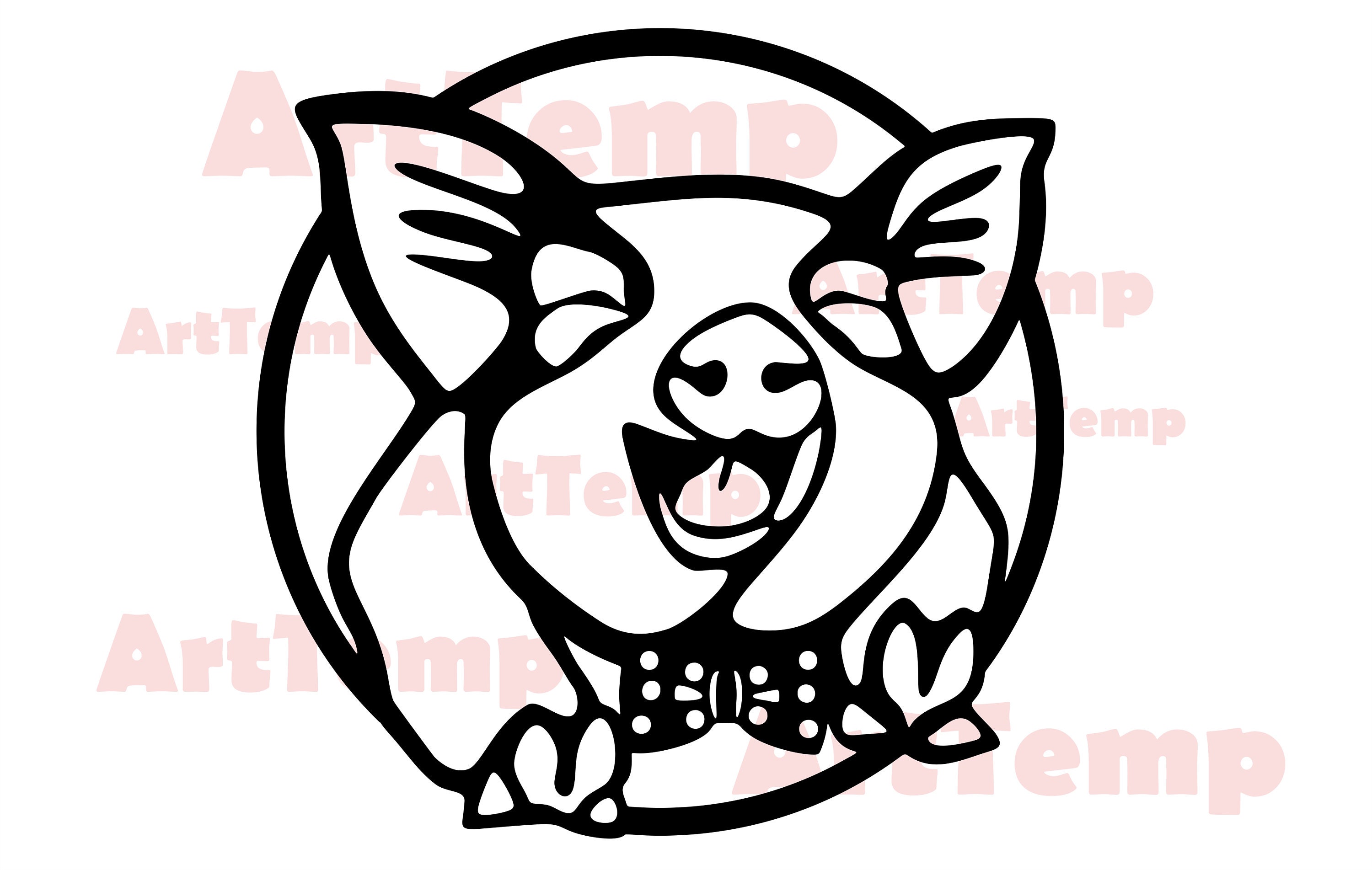 PIG DXF Pig Head Svg Farm Animal Svg Silhouettes Dxf File - Etsy Singapore