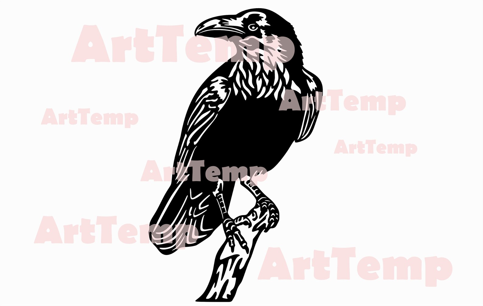 Raven Svg, Raven Silhouette Dxf, SVG for Cricut, Raven Clipart, Laser ...