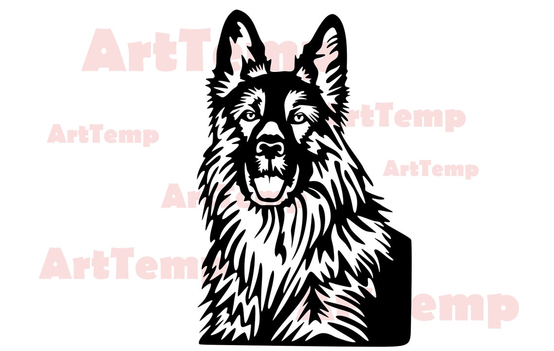 German Shepherd SVG Dog Dxf Cut File Pet Svg for Cricut Dxf - Etsy