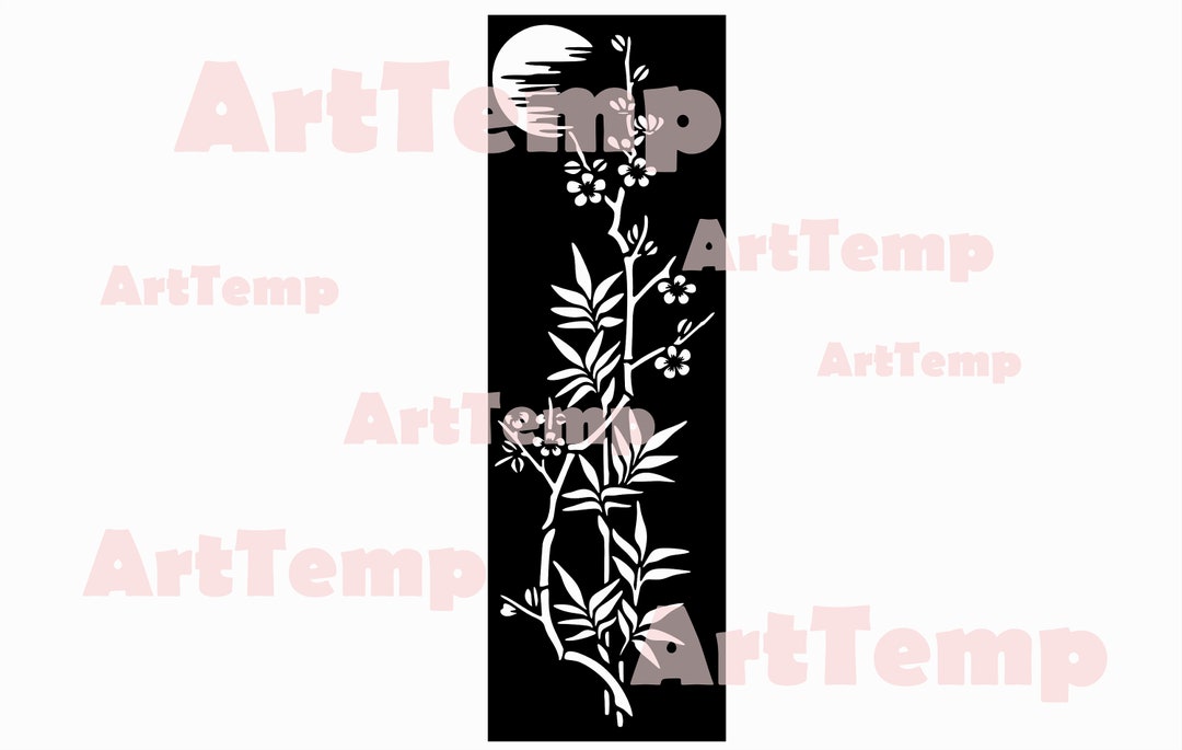 Flower Panel DXF, Vector Japanese Design SVG, Dxf for Laser Cnc, Plasma ...
