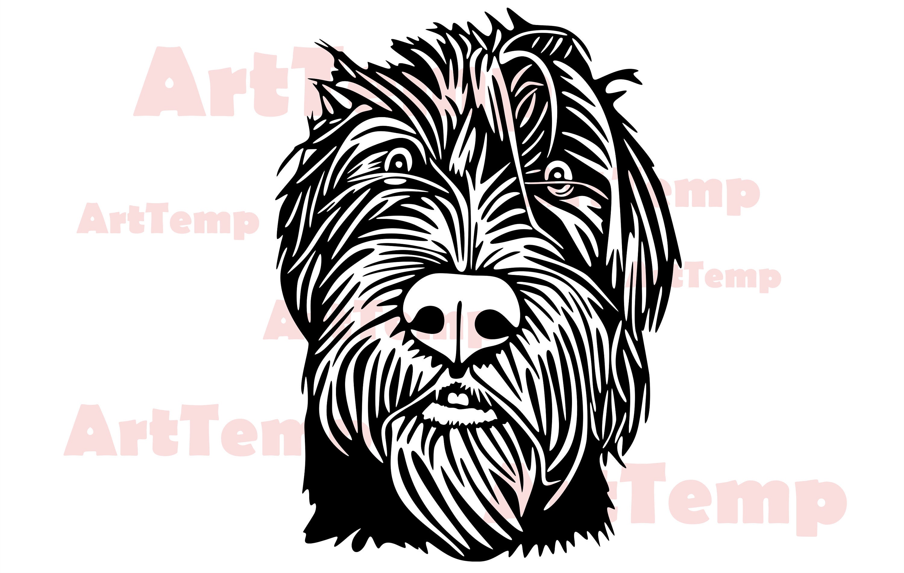 Wirehaired Pointing Griffon SVG Dog Dxf Cut File Pet Svg for - Etsy