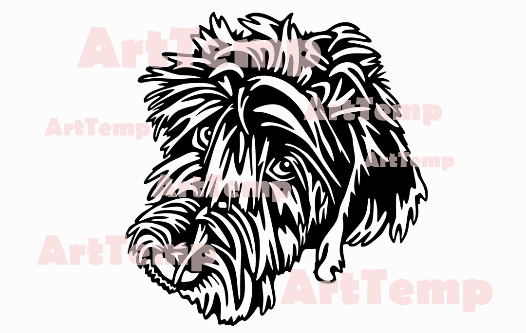 Wirehaired Pointing Griffon SVG, Dog Dxf Cut File, Pet Svg for Cricut ...
