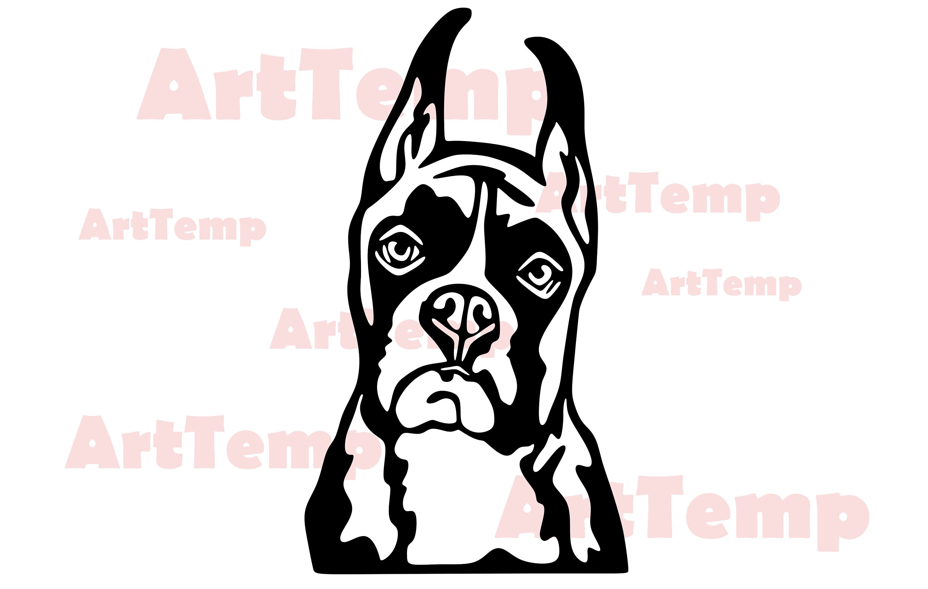 Boxer Dog SVG Dog Dxf Cut File Pet Svg for Cricut Dxf for - Etsy UK