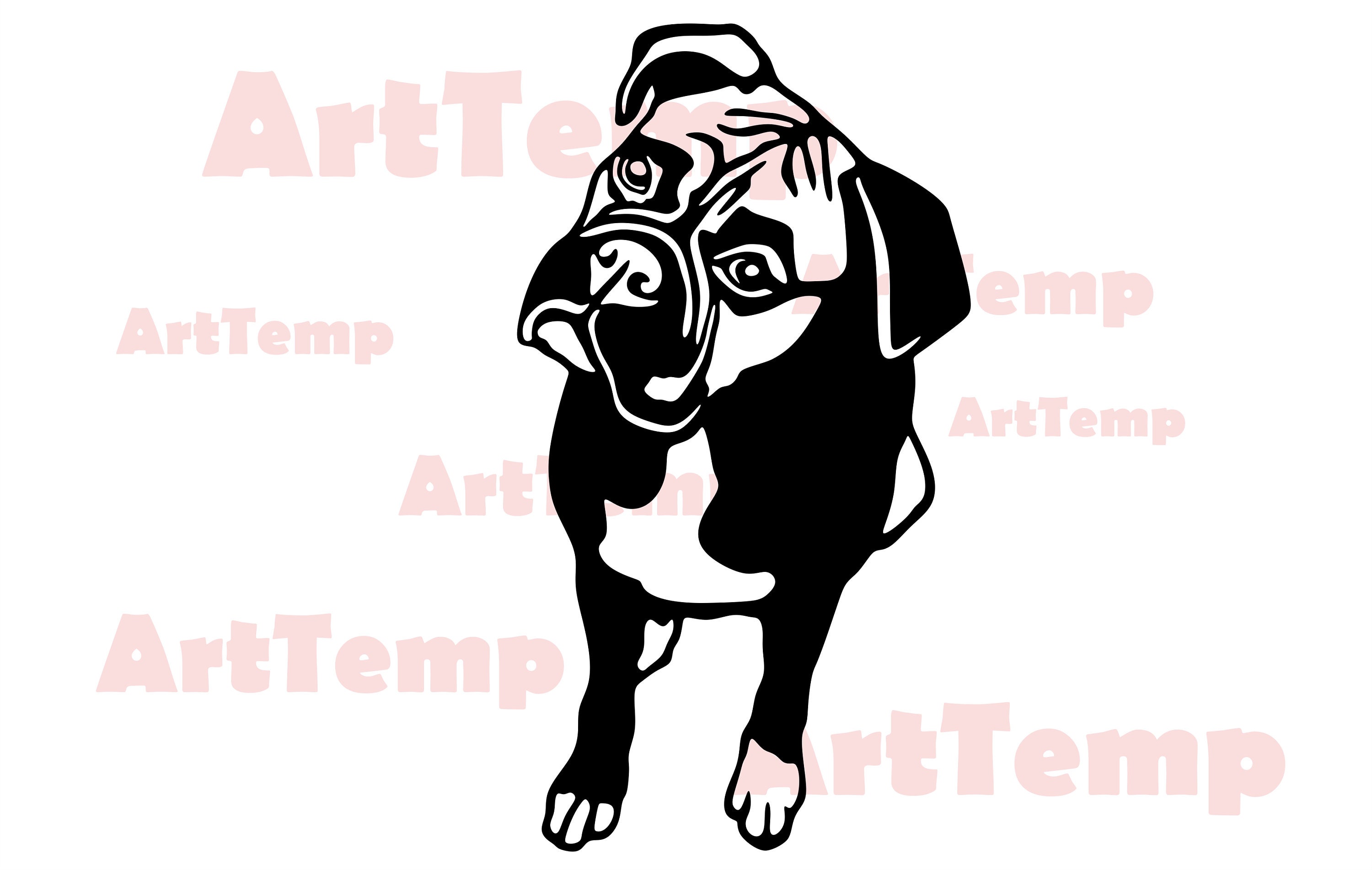 Boxer Dog SVG Dog Dxf Cut File Pet Svg for Cricut Dxf for - Etsy UK