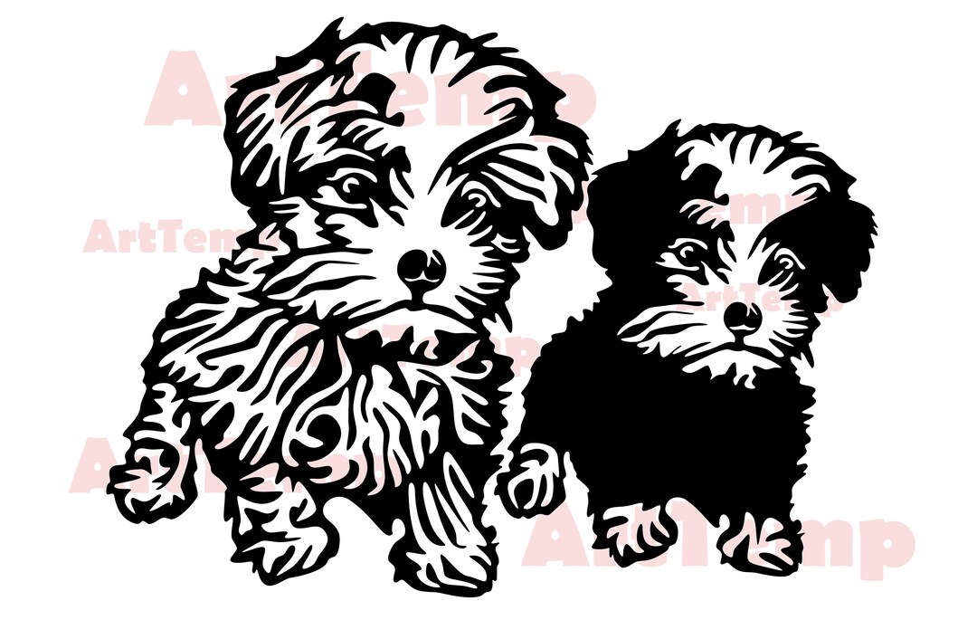 Maltese Dog SVG, Dog Dxf Cut File, Pet Svg for Cricut, Dxf for Laser ...