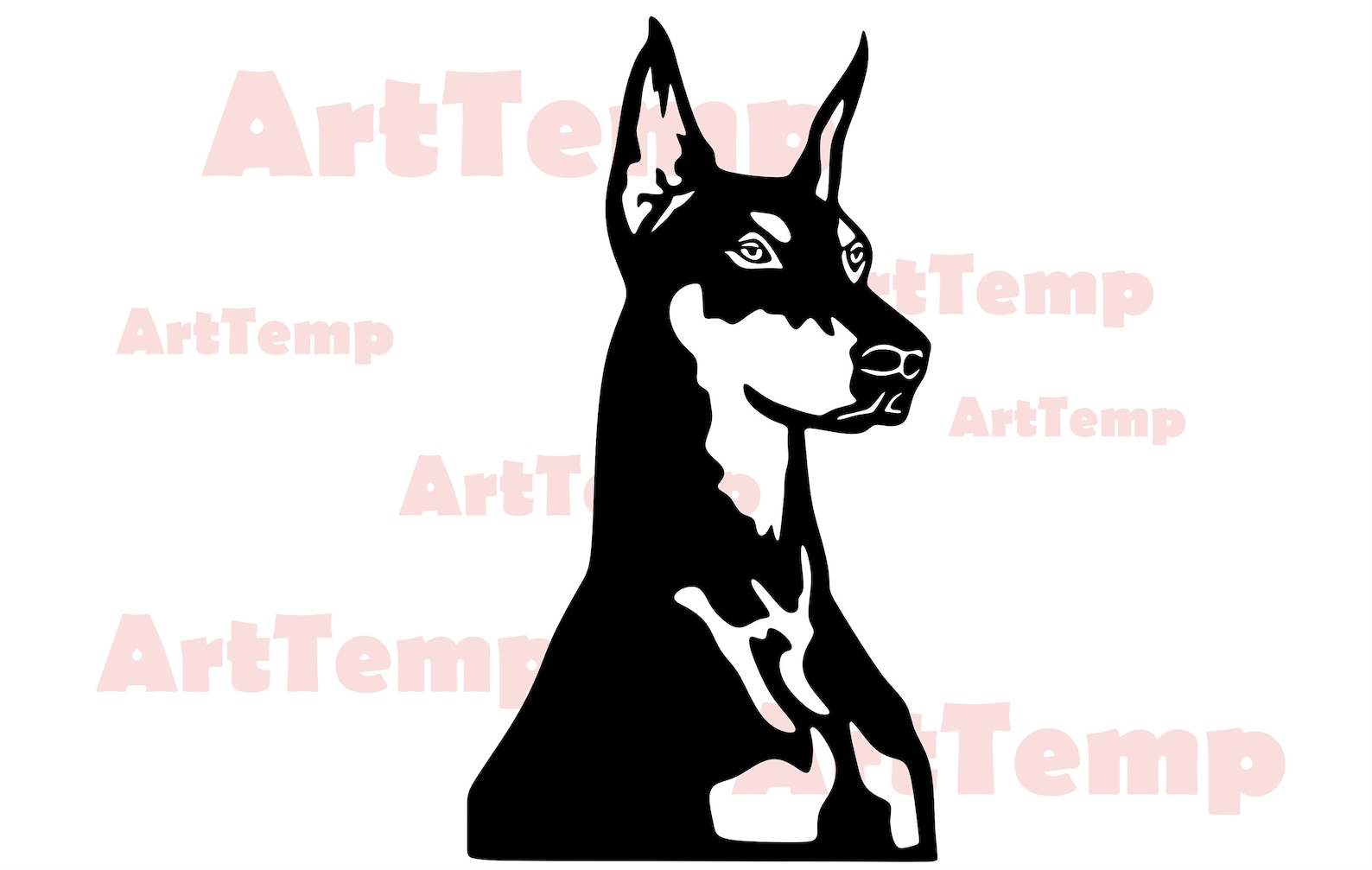 Doberman SVG Dog Dxf Cut File Pet Svg for Cricut Dxf for - Etsy