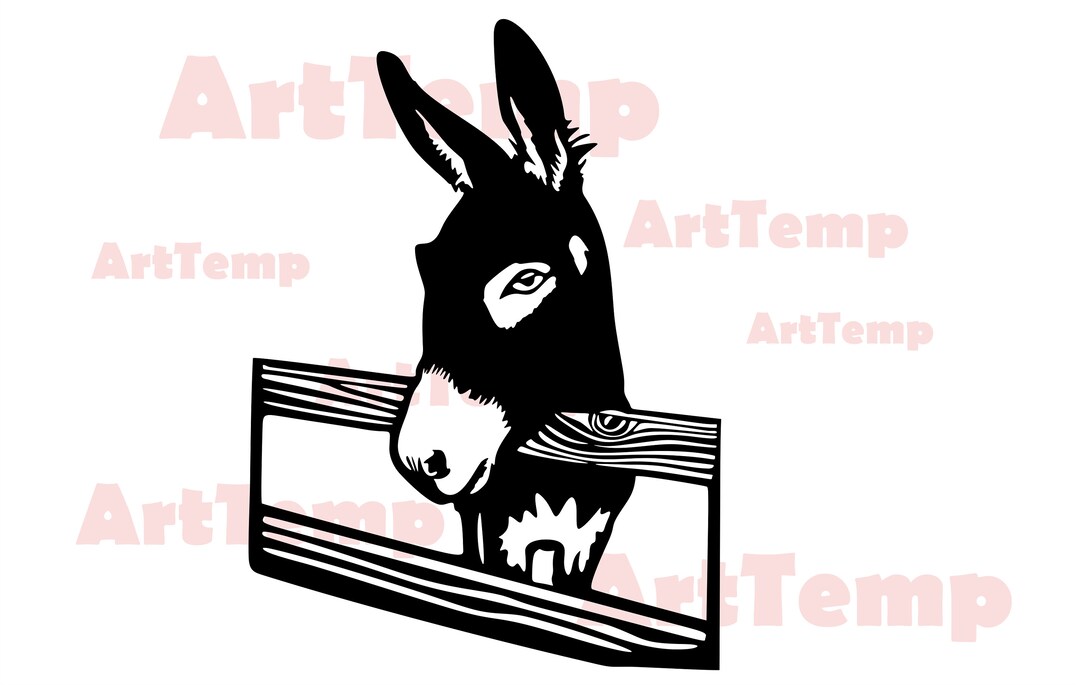 Donkey SVG: Farm Animal Cut File for Cricut, CNC (digital Download) - Etsy
