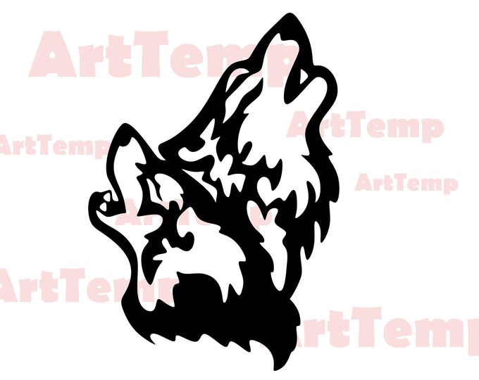 Wolf DXF, Animals Cut File for Laser, Dxf for Plasma, Wolves Cnc File ...