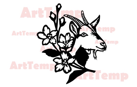 Goat SVG cute Animal DXF cut file svg for cricut dxf for | Etsy