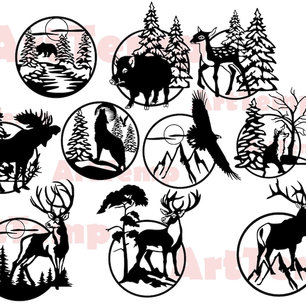 Wildlife Svg - Etsy