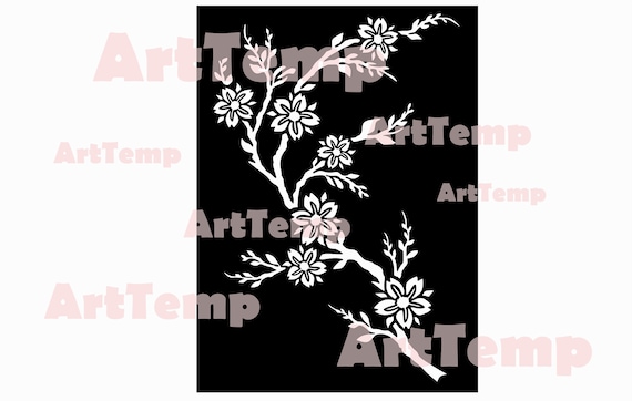 Flower Panel DXF Vector Japanese Design SVG Dxf for Laser - Etsy