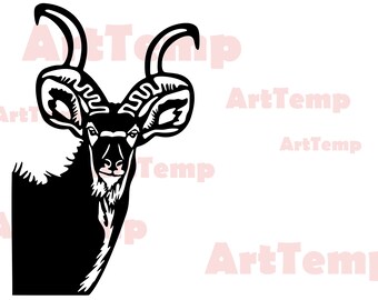 Kudu Bull Svg | Etsy