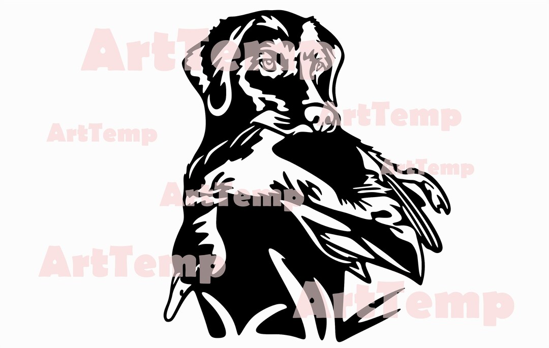 Duck Hunting Dog DXF, Dog SVG Cut File, Svg for Cricut, Dxf for Laser ...