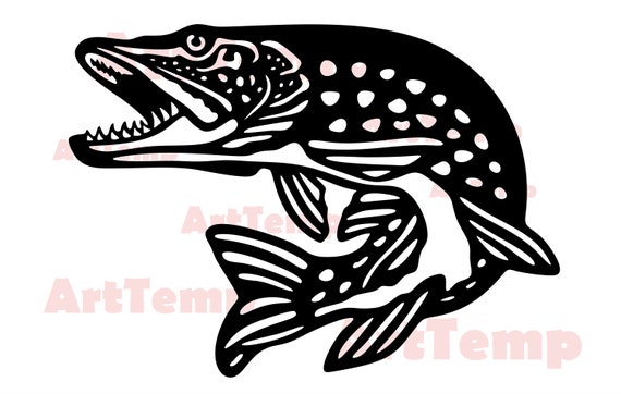 Pike SVG Fish DXF Cut File Svg for Cricut Dxf for Laser | Etsy