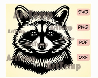 Raccoon SVG Dxf Png Clipart Vector Cricut Cut Cutting Cnc - Etsy Canada