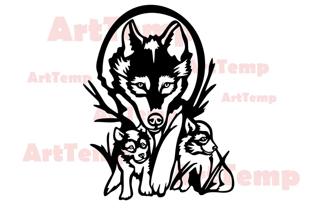 Wolf Wildlife DXF, Animals SVG File, Svg for Cricut, Dxf for Laser Cnc ...