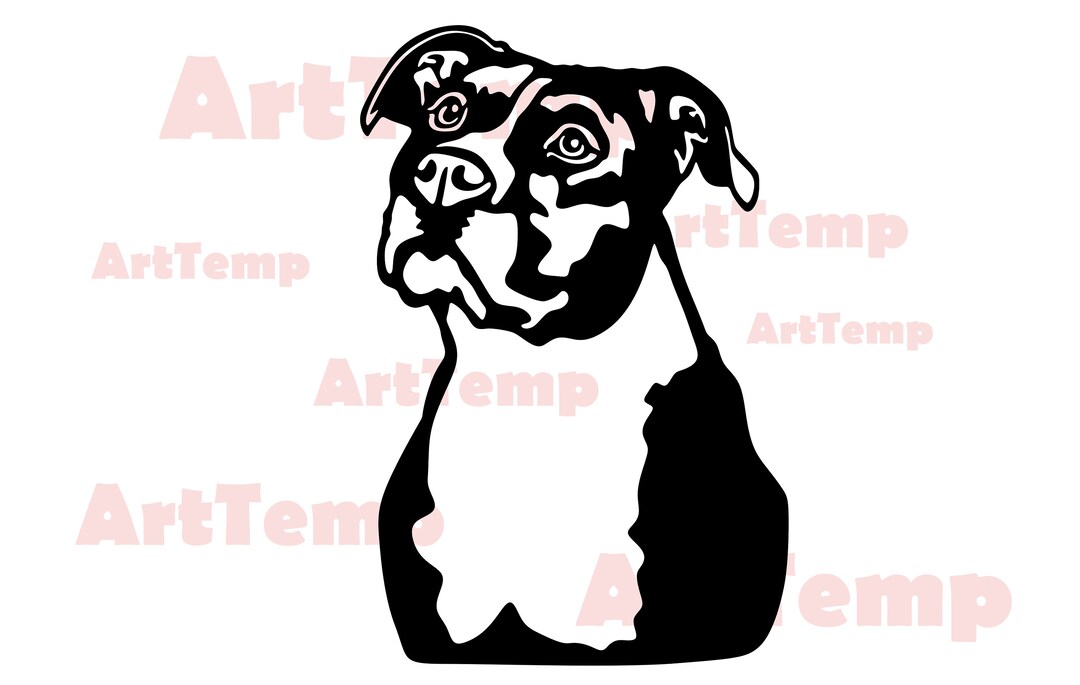 Staffordshire Bull Terrier SVG, Dog Dxf Cut File, Pet for Cricut, Dxf ...