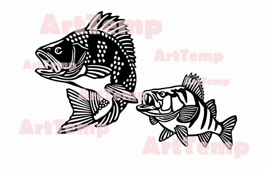 Grouper Fish SVG, Fish DXF Cut File, Svg for Cricut, Dxf for Laser Cnc ...