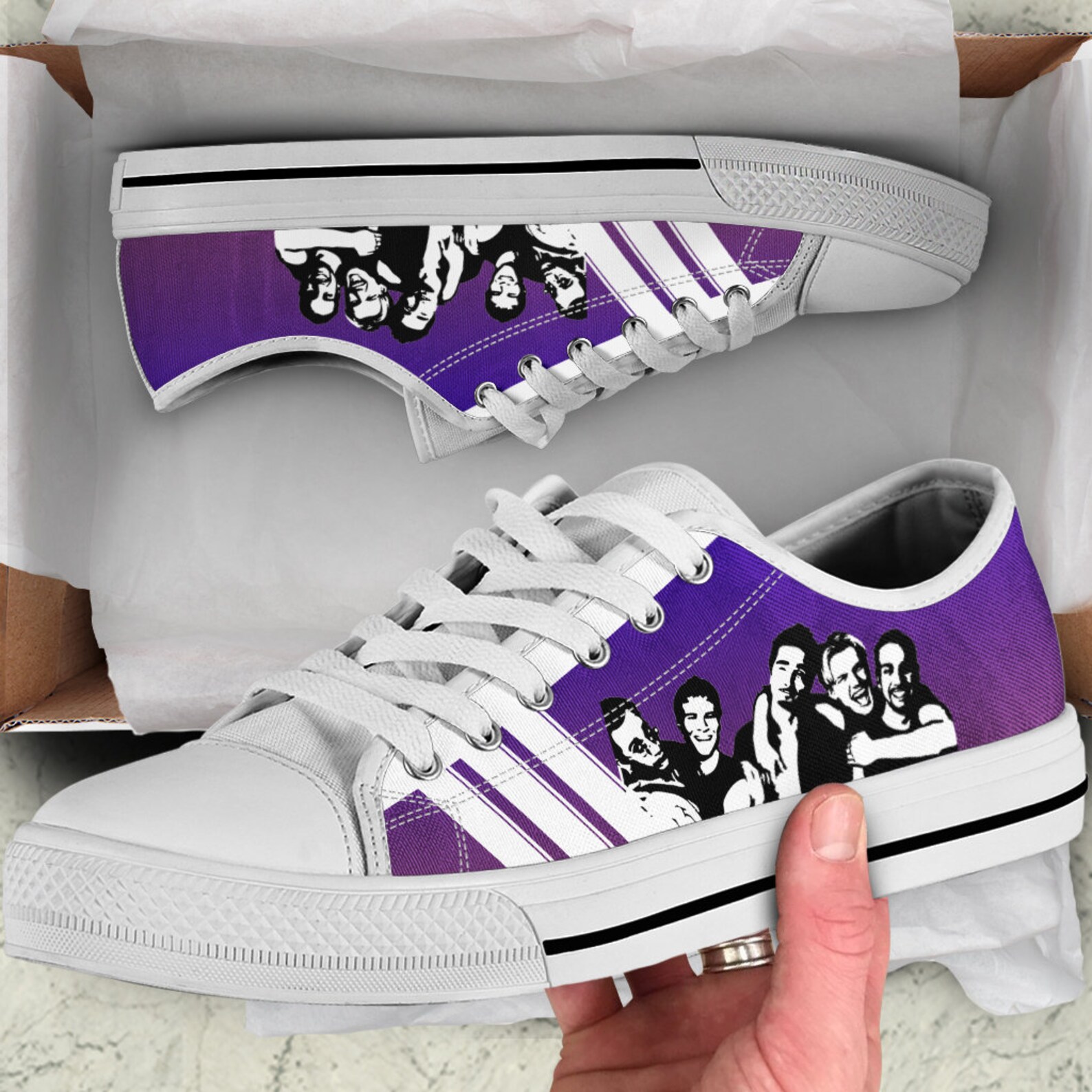 Love Backstreet Boys 02 White Low Top Shoes Backstreet Boys | Etsy