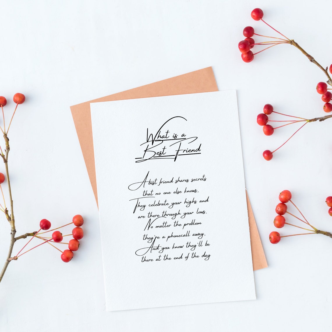 Print About Friendship Instant Download Best Friend Poem - Etsy