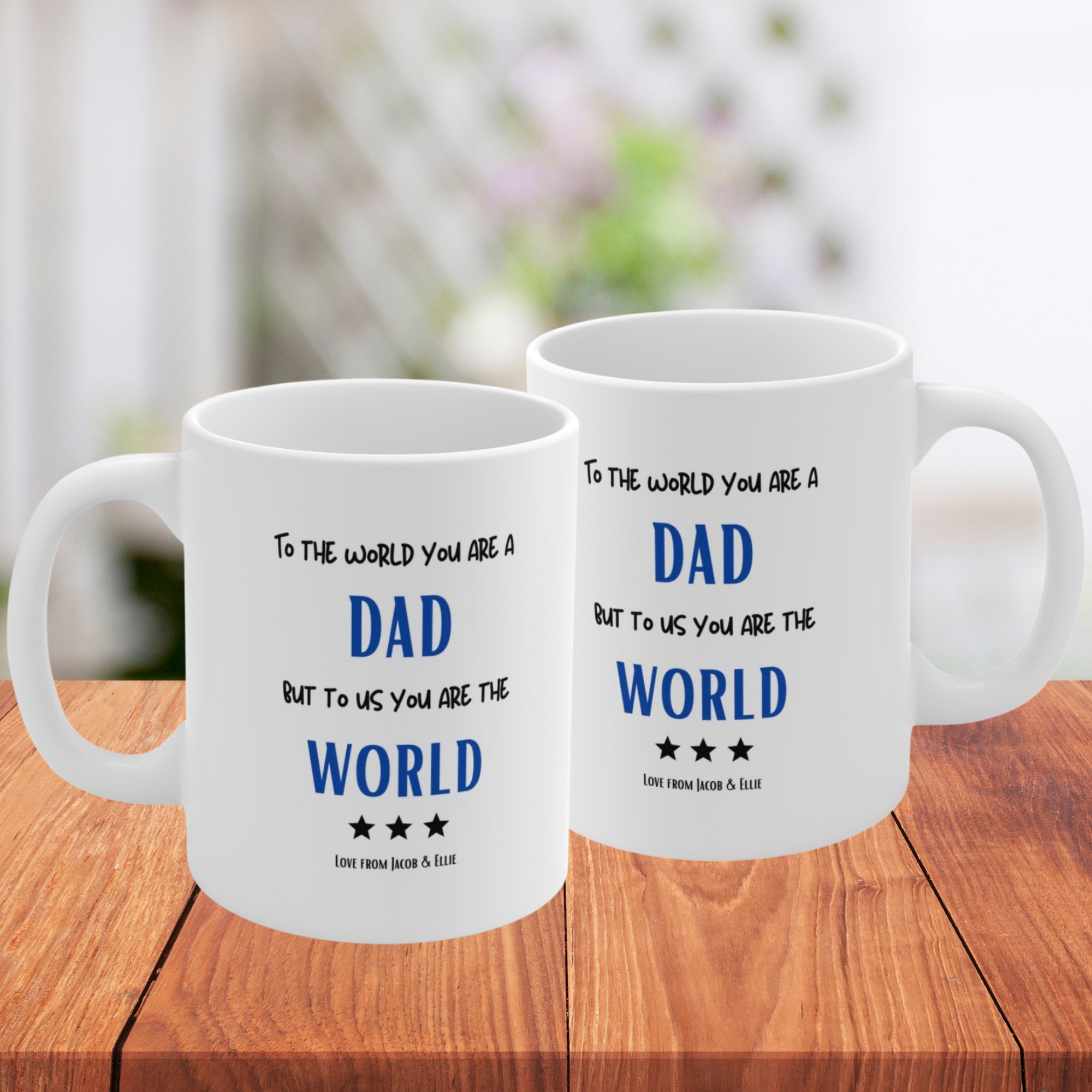 Personalised Dad Mug, Personalised Dad Coaster, Mug and Coaster Set ...