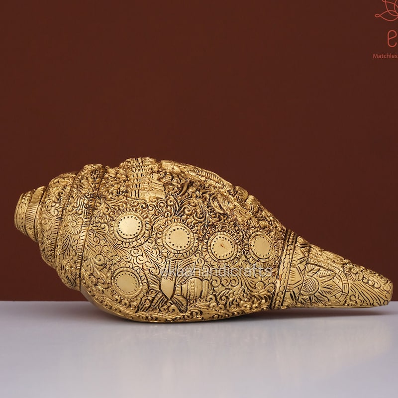 Shankh With Gold - Etsy