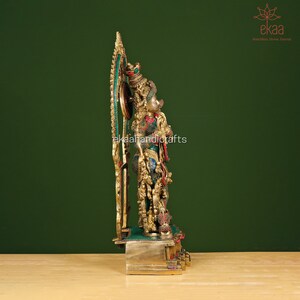 Krishna Statue in Brass With Stonework, 81CM Big Large Size Krishna ...
