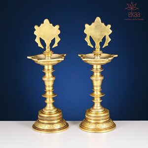 Brass Shankh Chakra Diya Lamp 12 Inch | Handmade Vishnu Brass Lamp for ...
