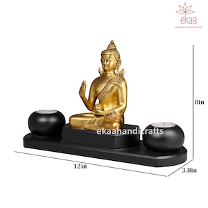 Brass Buddha Statue, 30 CM Brass Lord Buddha Idol, Outdoor Indoor ...