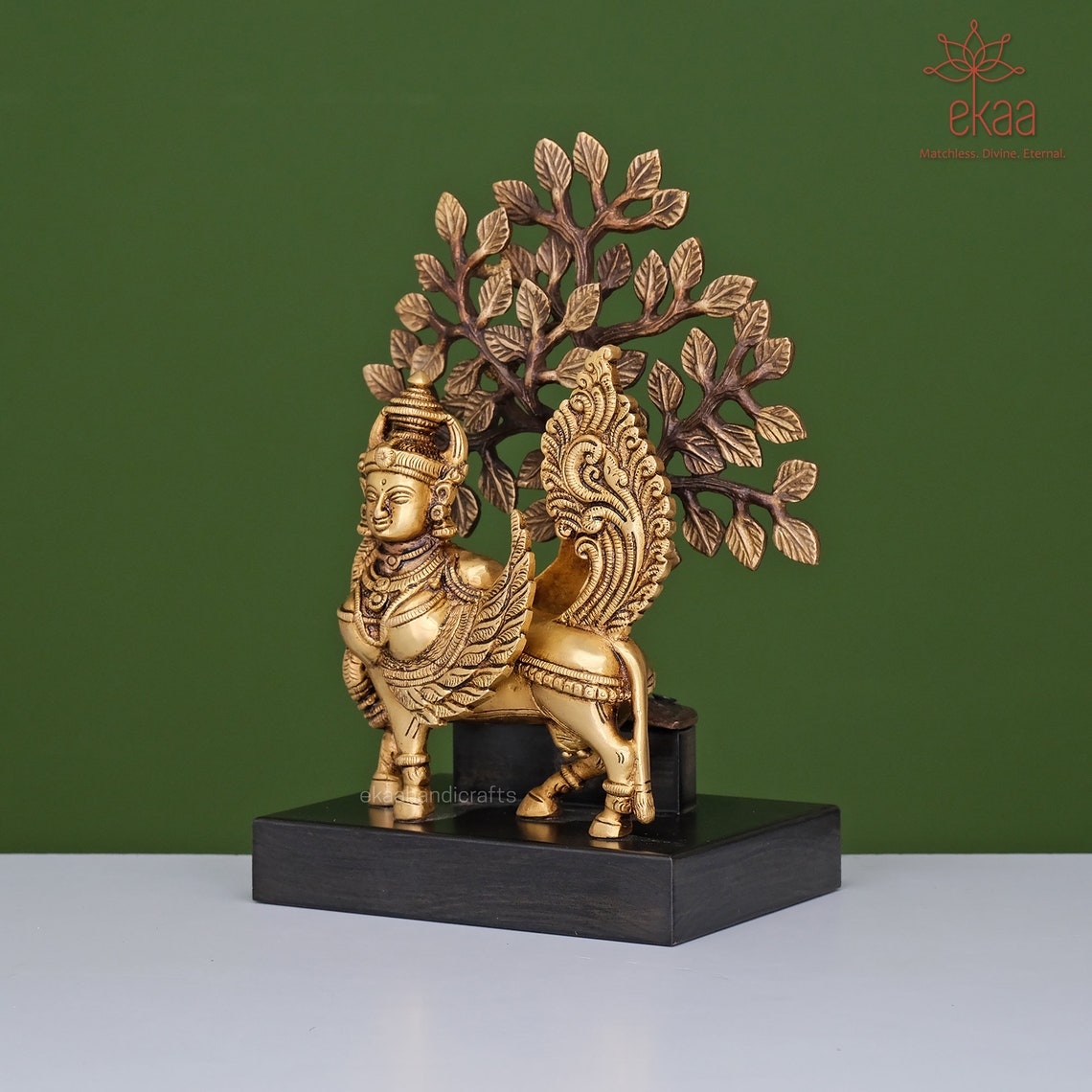 Kamdhenu Cow With Kalpvruksh tree of Life in Brass 23cm - Etsy