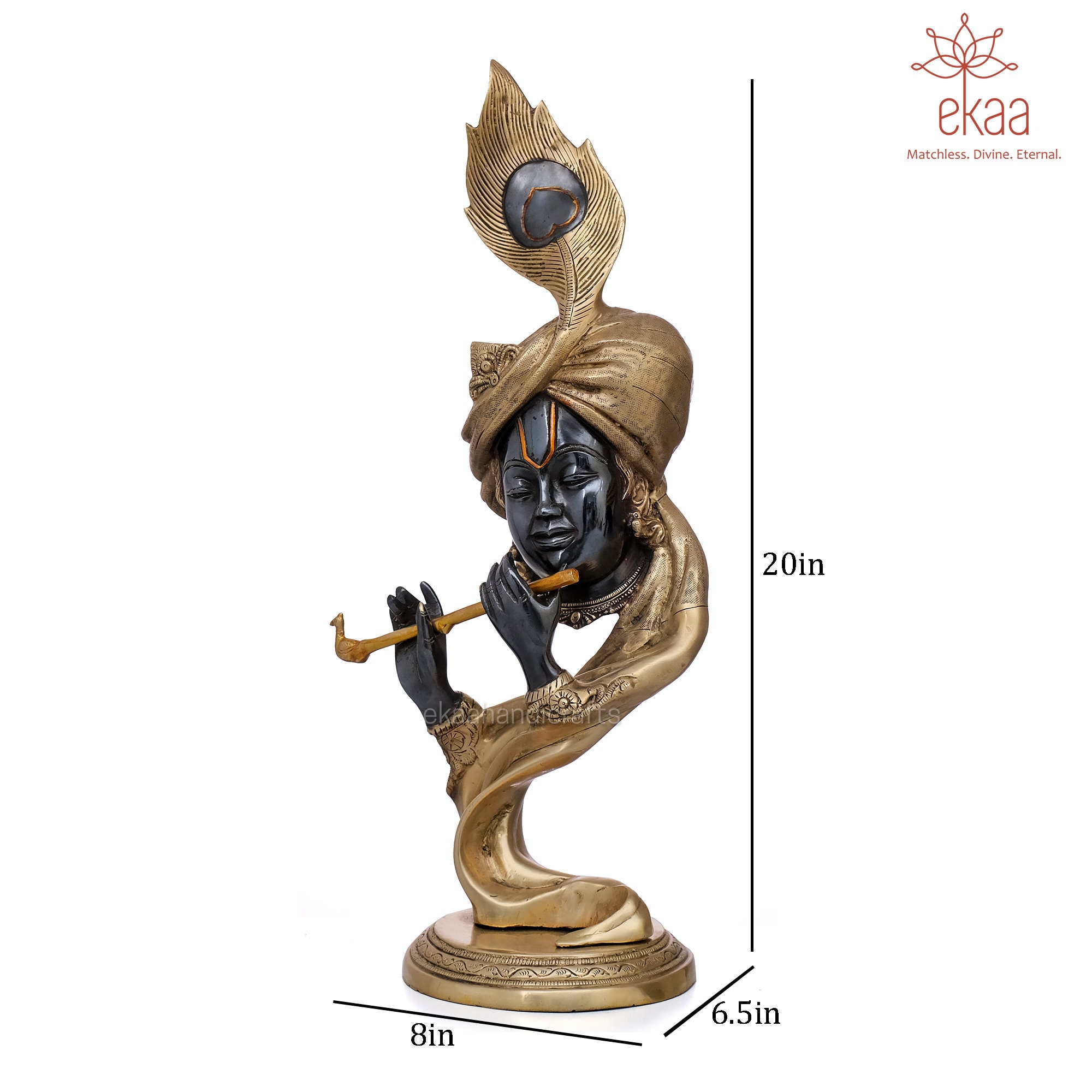 Krishna Statue in Brass 51CM Big Large Size Modern Krishna - Etsy