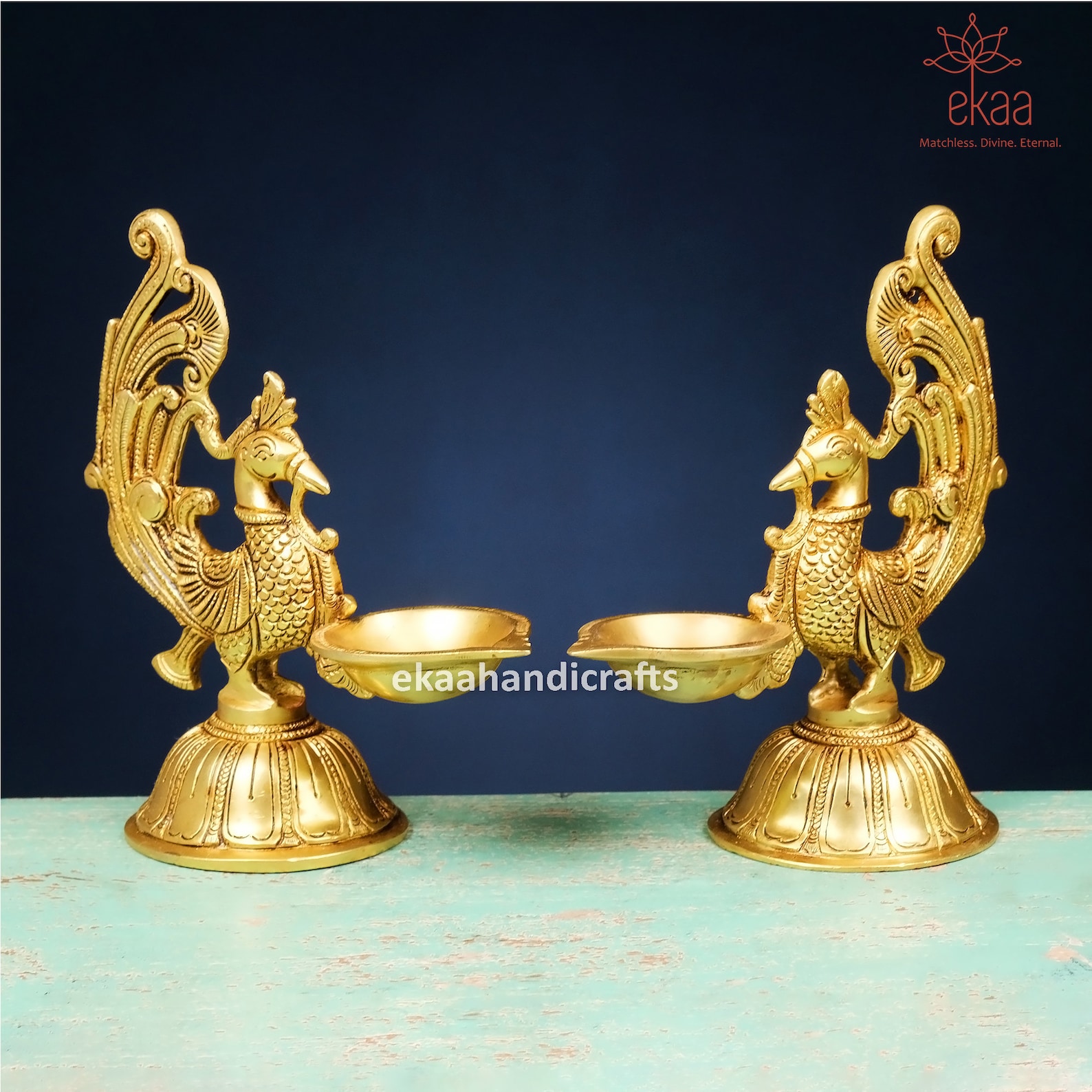 Annam Bird Diya in Brass for Home Temple Oil Wick Diya Pair - Etsy