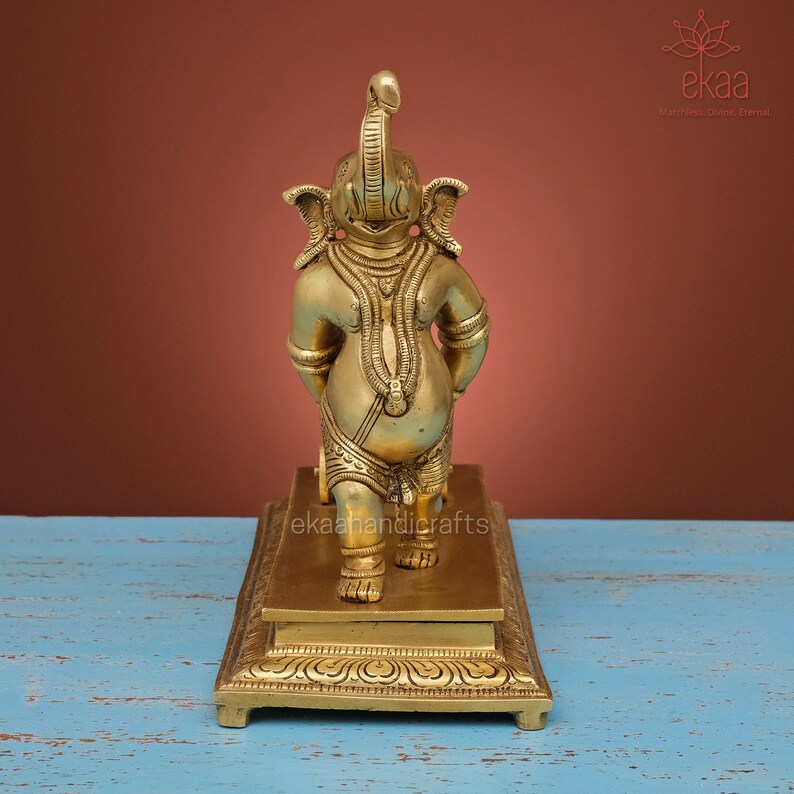 Brass Lord Ganesh Statue With Mouse Lord Ganesha Idol Brass - Etsy