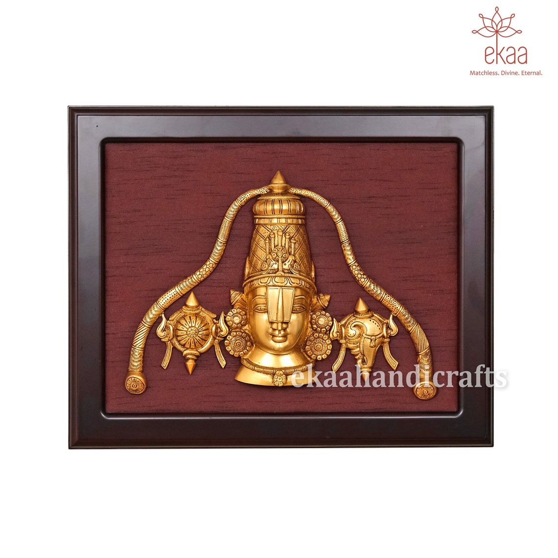 Buy Brass Tirupati Balaji Bust Frame, Big Size Brass Balaji 18.5 Inch ...