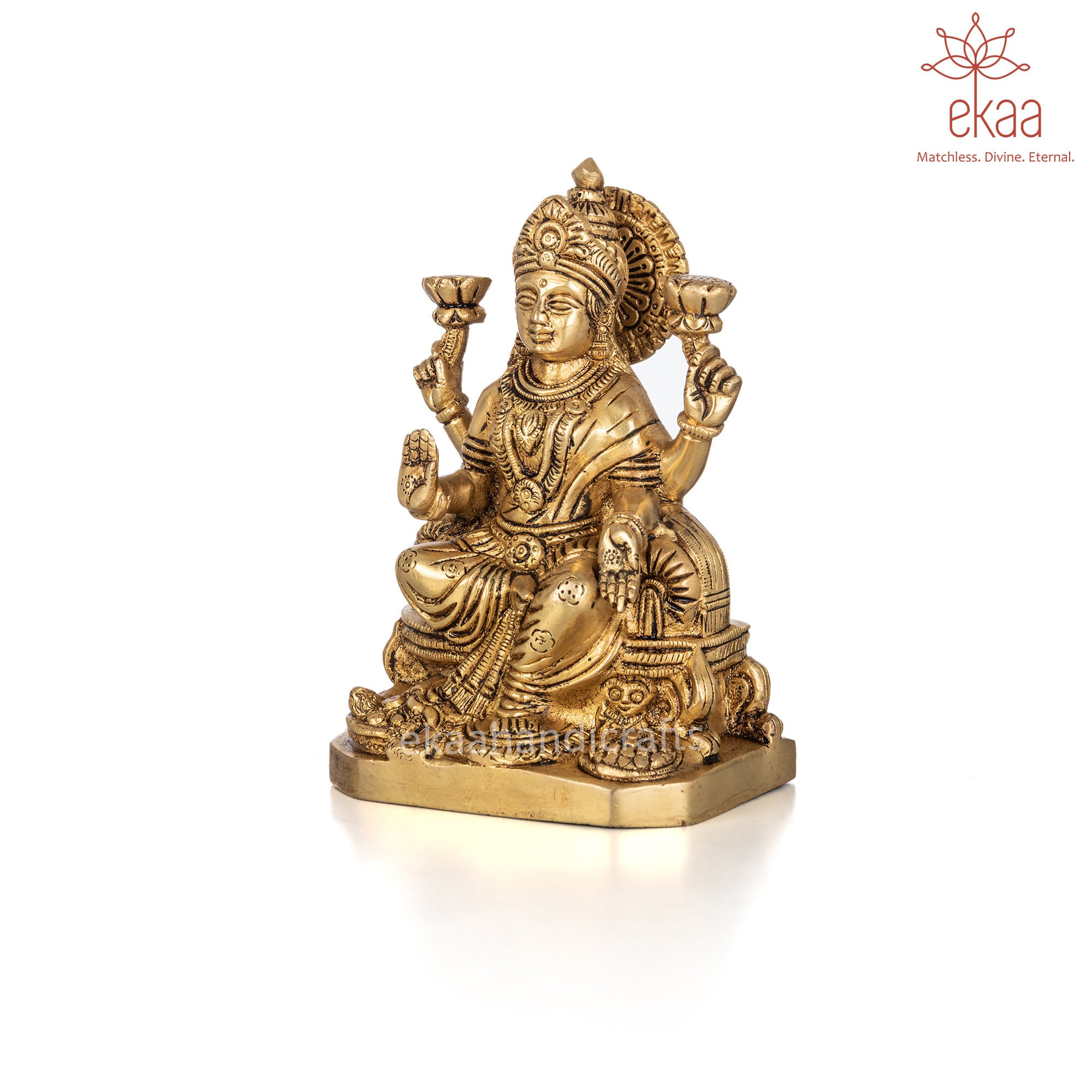 Lakshmi Goddess Statue Brass Laxmi Idol for Home Temple | Etsy