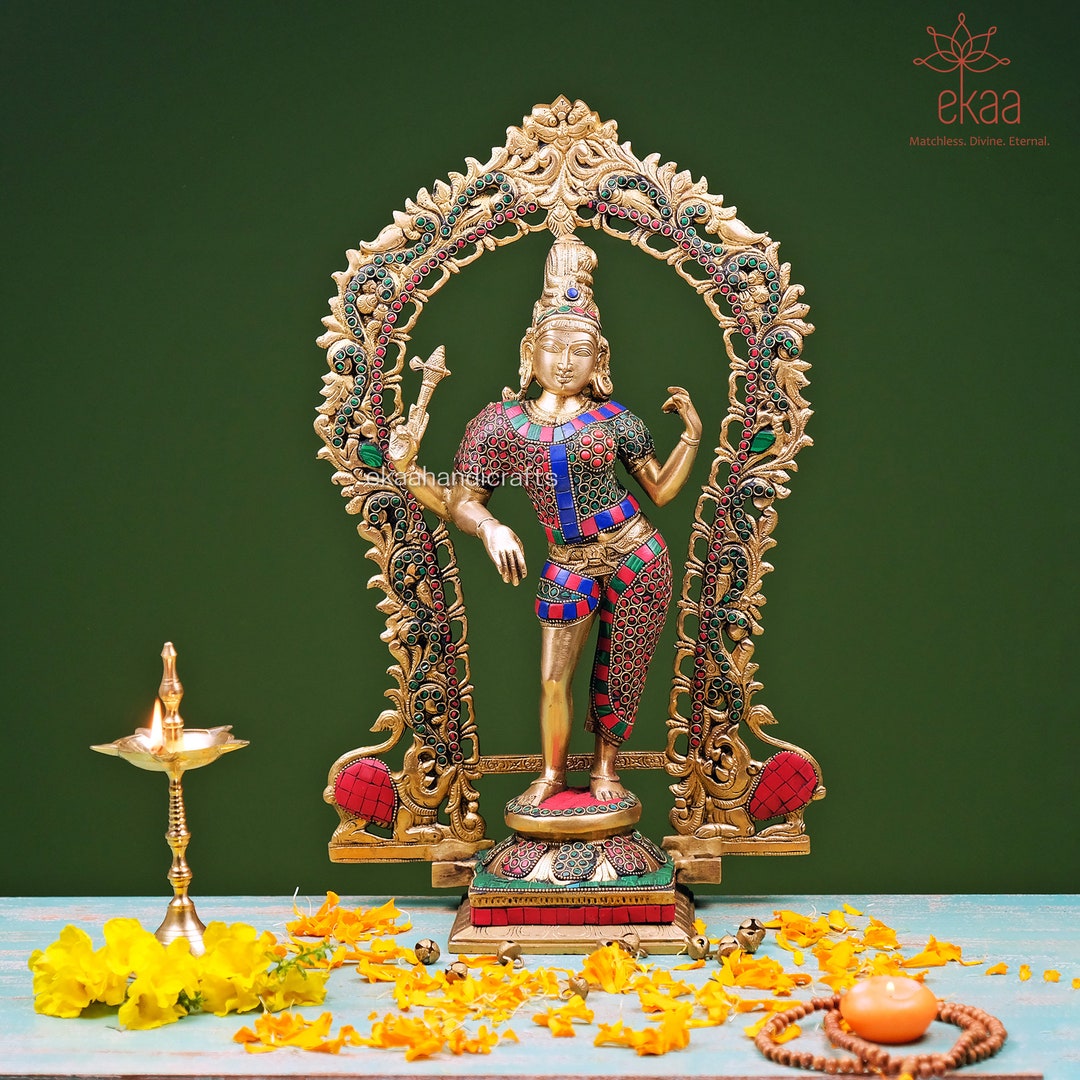 Divine Ardhanarishvara Statue, 46CM Big Large Lord Shiva Goddess ...