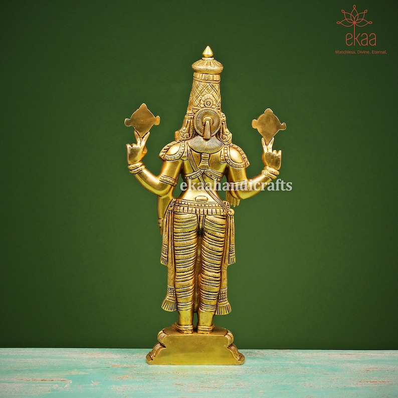 Buy Large Brass Tirupati Balaji Statue 45CM – Lord Venkateswara Idol ...