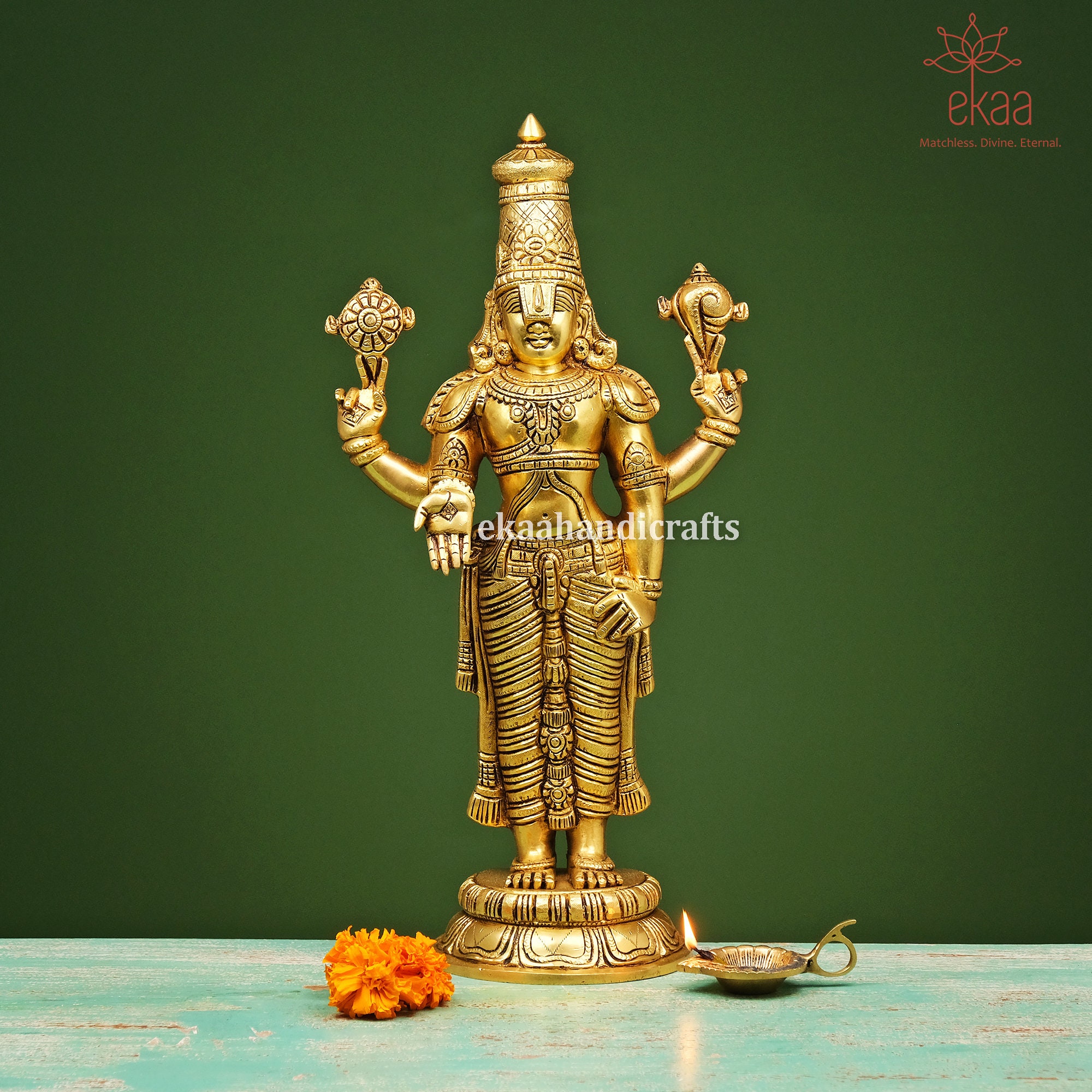 Tirupati Balaji Statue in Brass 45 CM Lord Balaji Idol for - Etsy