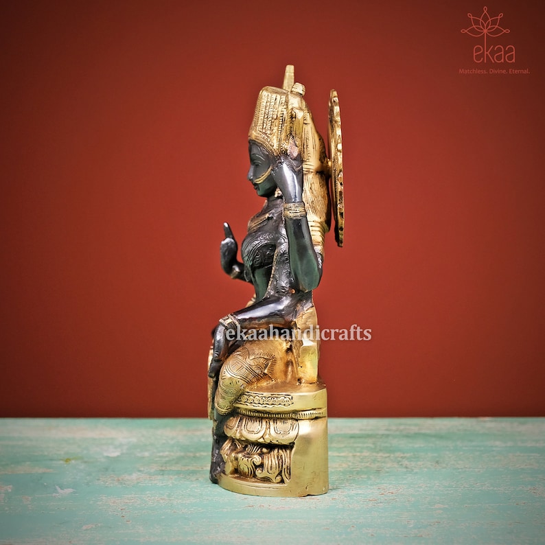 Ardhanarishwar Statue, 24CM Divine Lord Shiva Goddess Parvati Idol ...