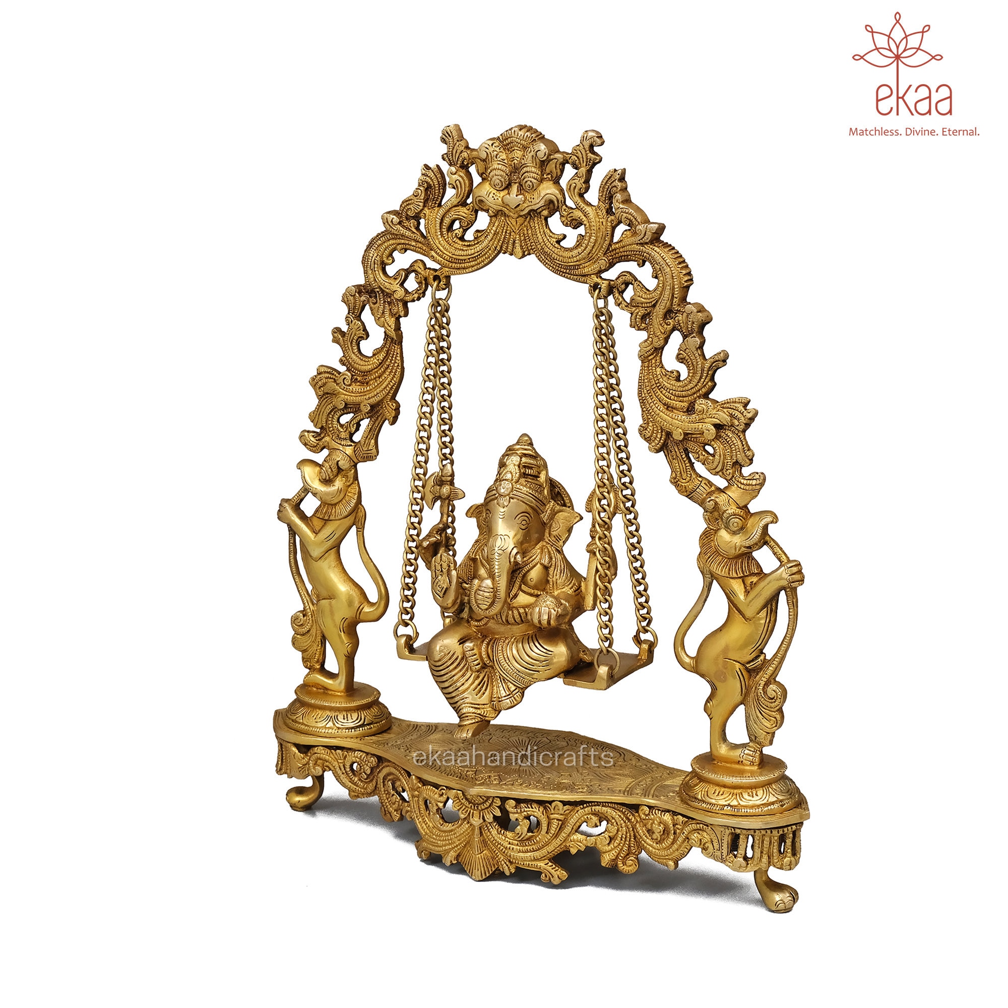 Lord Ganesha Statue on Swing Brass 45.5CM Big Large Ganesh - Etsy