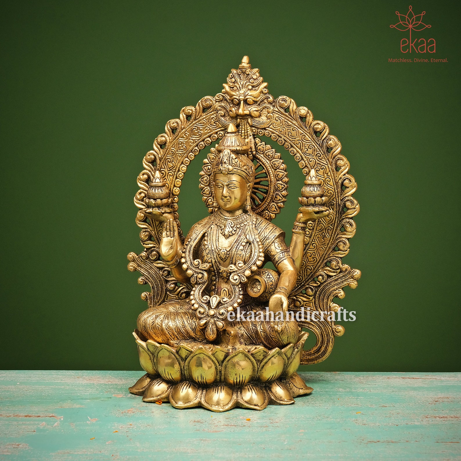 Lakshmi Goddess Statue 36CM, Big Large Sitting Laxmi Idol for Home ...