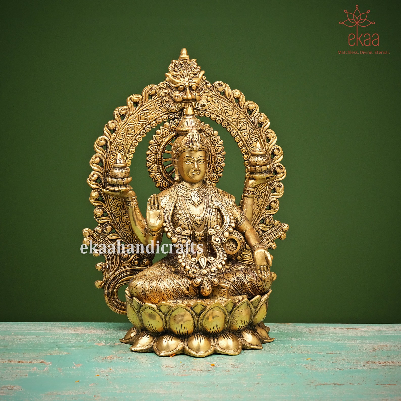 Lakshmi Goddess Statue 36CM, Big Large Sitting Laxmi Idol for Home ...